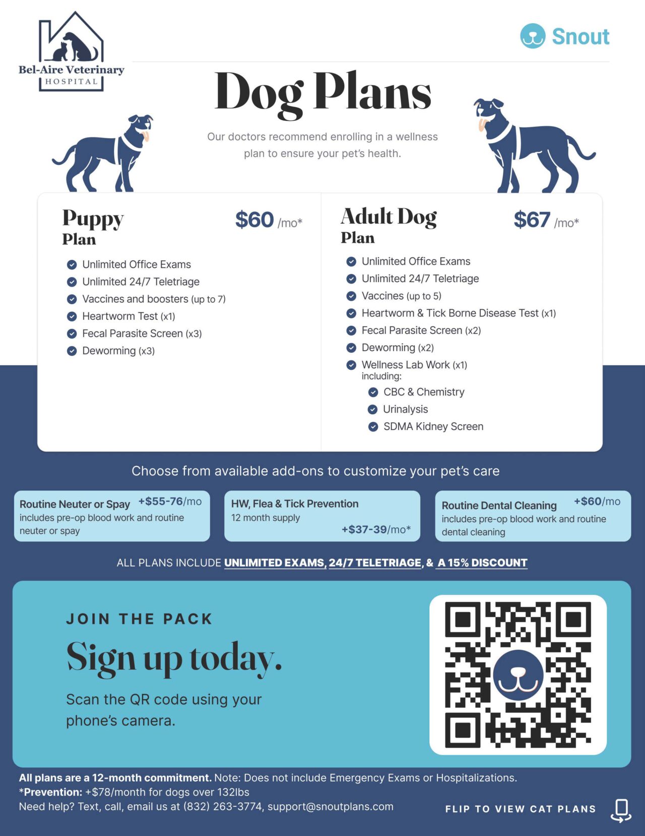Snout Wellness Plans For Veterinary Care | Bel-Aire Veterinary Hospital